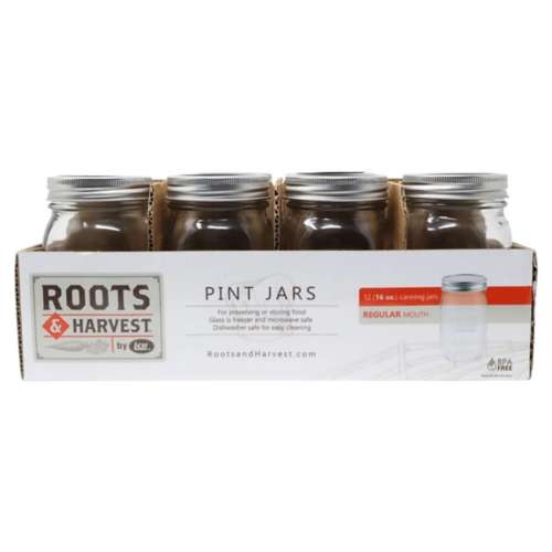 Roots & Harvest Pint Canning Jars Regular Mouth 12 Pack | SCHEELS.com