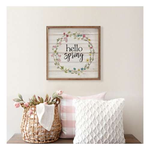 Kendrick Home Hello Spring Wreath Wall Art | SCHEELS.com