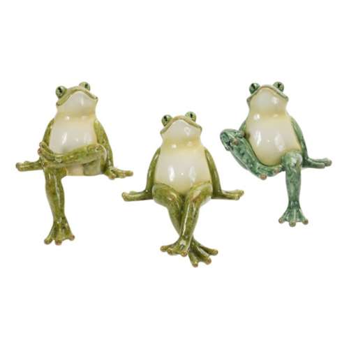 Melrose International Stone Garden Frog Shelf Sitter (Set of 3 ...