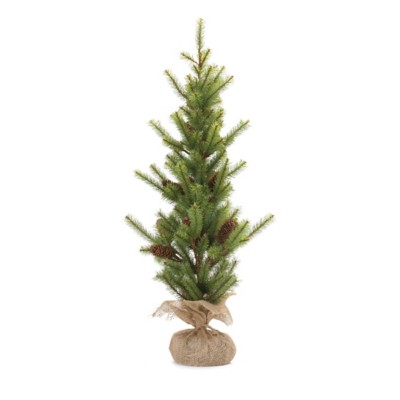 Melrose International 3'H PVC Pine Tree w/Burlap Base