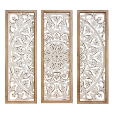 Melrose International Ornate Metal Panel Wall Art (Set of 3) | SCHEELS.com