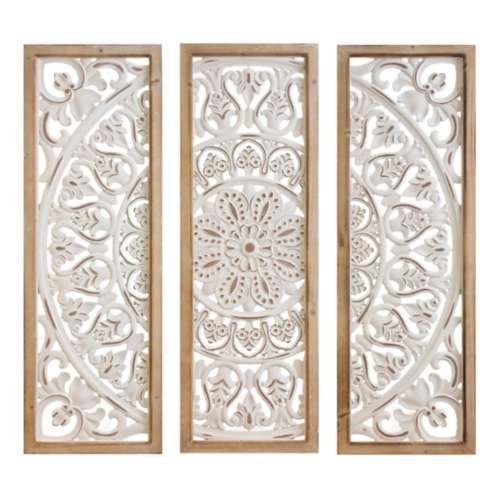 Melrose International Ornate Metal Panel Wall Art (Set of 3) | SCHEELS.com