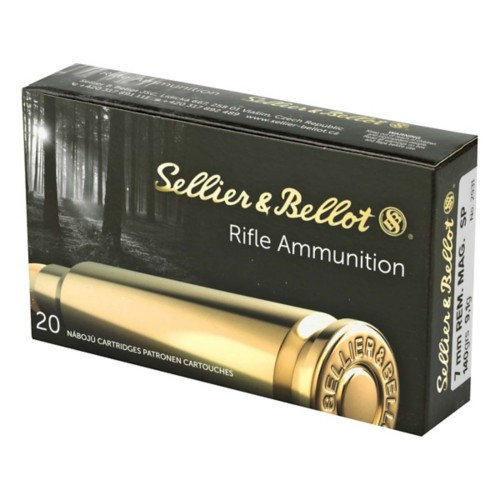 Sellier & Bellot Soft Point 7mm Remington Magnum Rifle Ammunition 20 ...