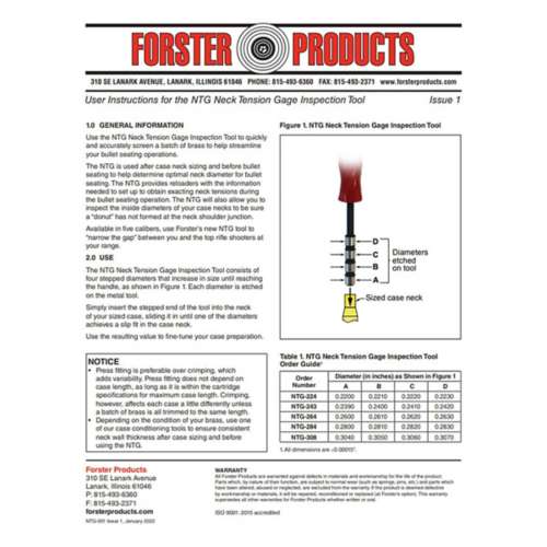 Forster Neck Tension Gage Inspection Tool | SCHEELS.com