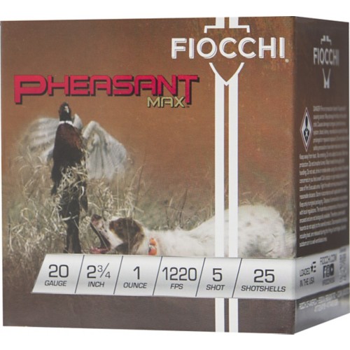 Fiocchi Scheels Exclusive Pheasant Max 20 Gauge Shotshells 25 Round Box