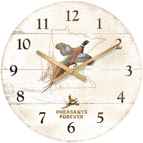 Wild Wings Pheasants Forever Custom State 21" Round Clock