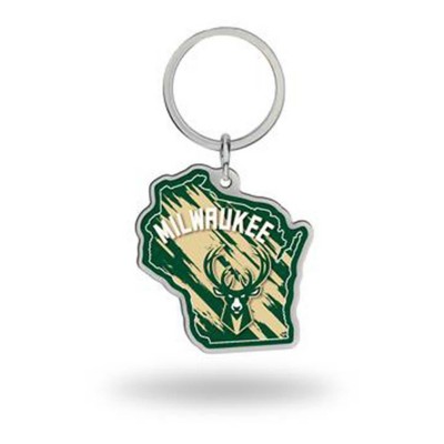 Rico Industries Milwaukee Bucks Home State Keychain
