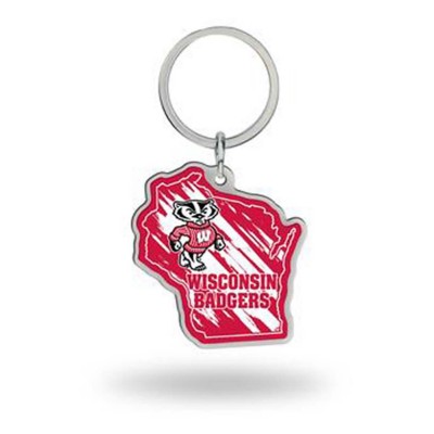Rico Industries Wisconsin Badgers Home State Keychain