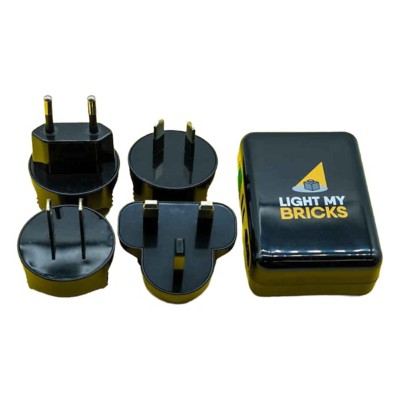 Light My Bricks Universal Power Adaptor 5V 4 Amp USB Wall Adaptor