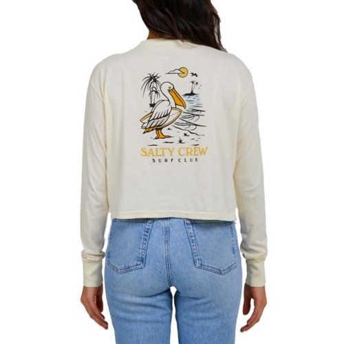 Women's Salty Crew Surf Check Long Sleeve Crop Top