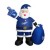 Logo Brands Los Angeles Dodgers Inflatable Santa