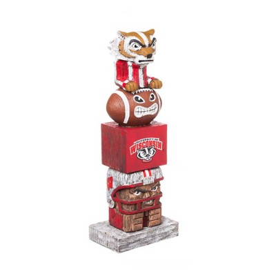 Evergreen Enterprises Wisconsin Badgers Tiki Totem 16" Garden Statue