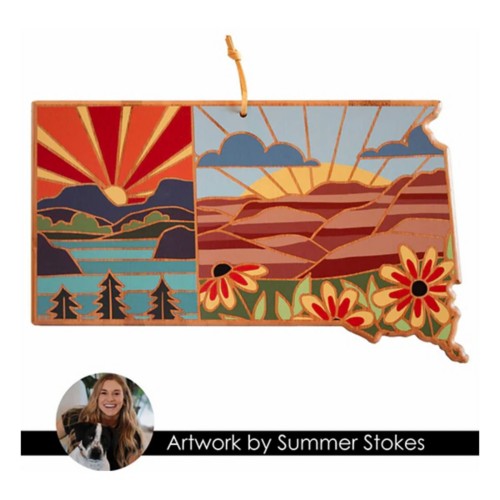 Totally Bamboo South Dakota Cutting Board with Artwork by Summer Stokes