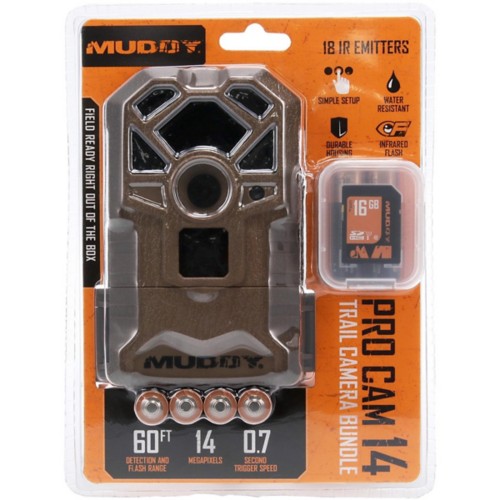 Muddy Outdoors Pro Cam 14MP Trail Camera Bundle