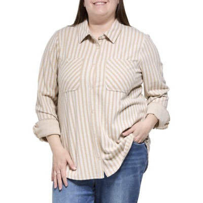Women's Thread & Supply Plus Size Lewis Long Sleeve Button Up Shirt ...