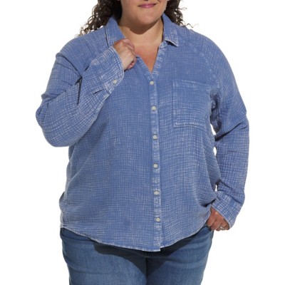 Women's Thread & Supply Plus Size Jackson Long Sleeve Button Up Shirt ...