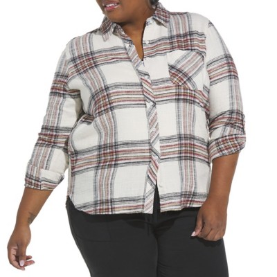 Women's Thread & Supply Plus Size Hannah Long Sleeve Button Up Shirt ...