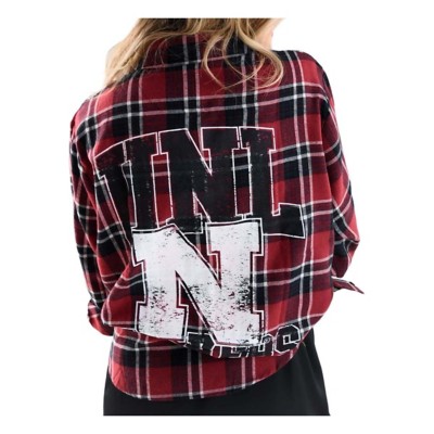Gameday Social Women's Nebraska Cornhuskers Meyer Plaid Long Sleeve ...
