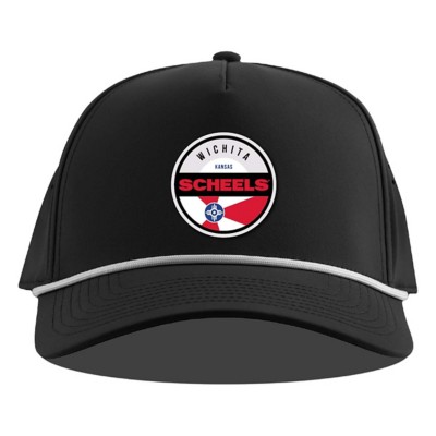 Branded Bills Wichita SCHEELS Curved 5-Panel Circle Patch Rope Snapback Hat