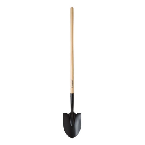 Home Plus 56.75 in. Steel Round Digging Shovel Wood Handle