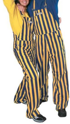 Game Bibs Navy Blue & Maize Striped Overall Bibs | SCHEELS.com