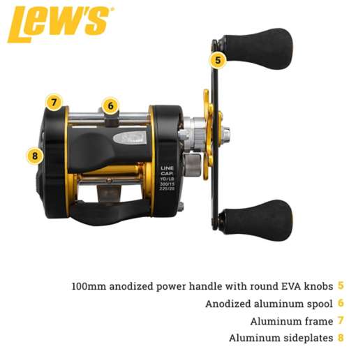 Lews Speed Cast Round Conventional Reel
