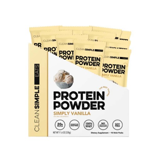 Clean Simple Eats Protein Powder Single Serving - 10 Pack