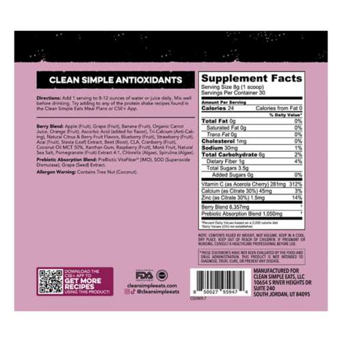 Clean Simple Eats Antioxidants Supplement | SCHEELS.com