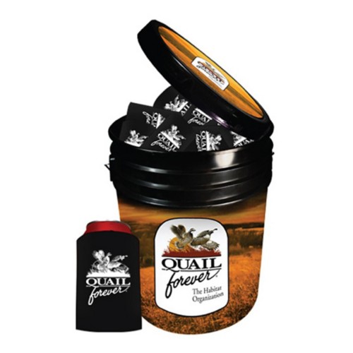 Quail Forever 5-Gallon Raffle Bucket 100 Can Coolers