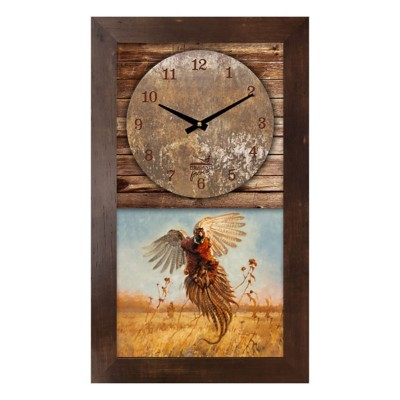 Print & Frame Mantel Clock Final Flight Pheasants