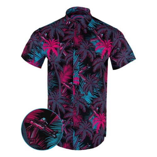 Men's Retro Rifle High Crown V2 Blue Button Up Shirt