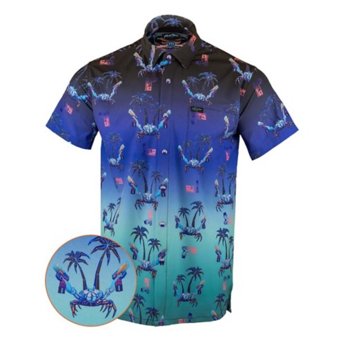 Men's Retro Rifle Synth Crab Button Up Shirt