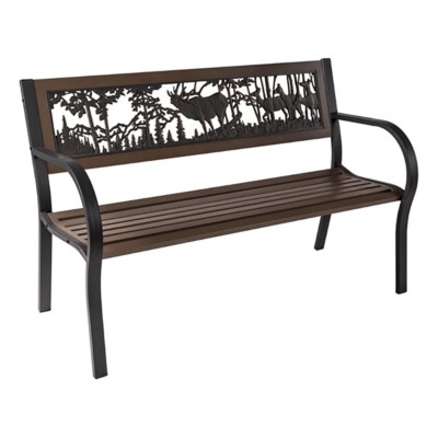 Painted Sky Designs Elk Tube Steel Garden Bench