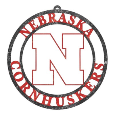 Fan Creations Nebraska Cornhuskers Silhouette Logo Cutout Circle ...