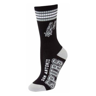 For Bare Feet San Antonio Spurs 4 Stripe Deuce Crew Socks