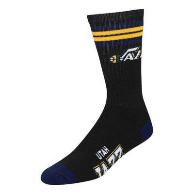 For Bare Feet Utah Jazz 4 Stripe Deuce Crew Socks